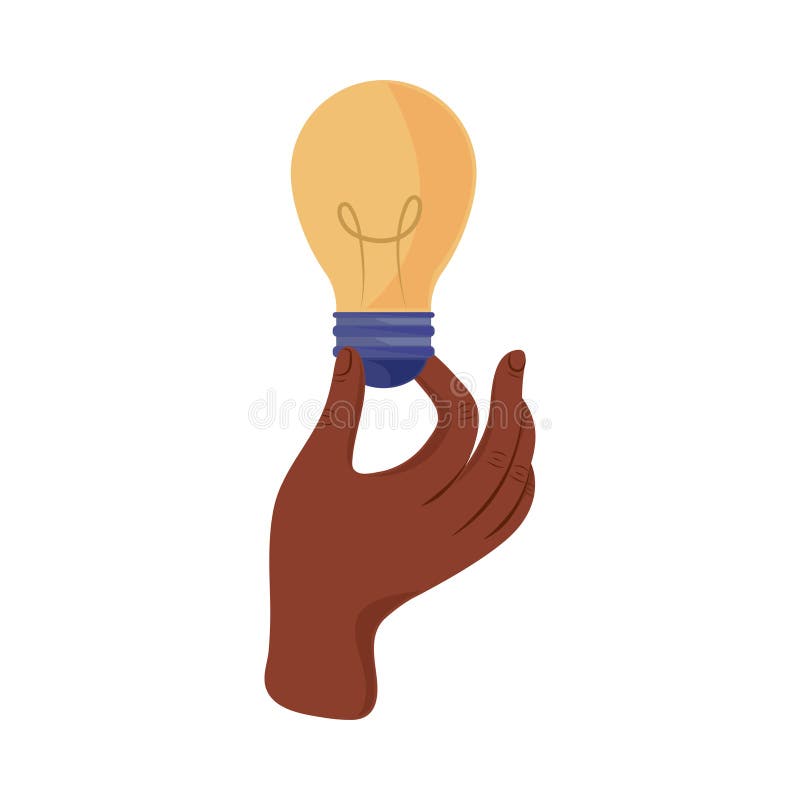 Hand Holding Light Bulb Icon Stock Vector - Illustration of idea, hold ...