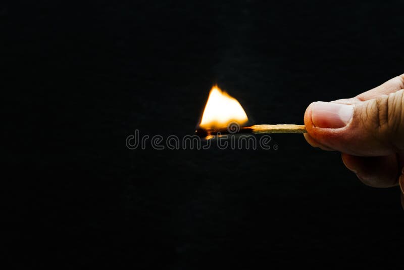 Lighted Match With Smoke On Black Background Picture. Image: 82987879