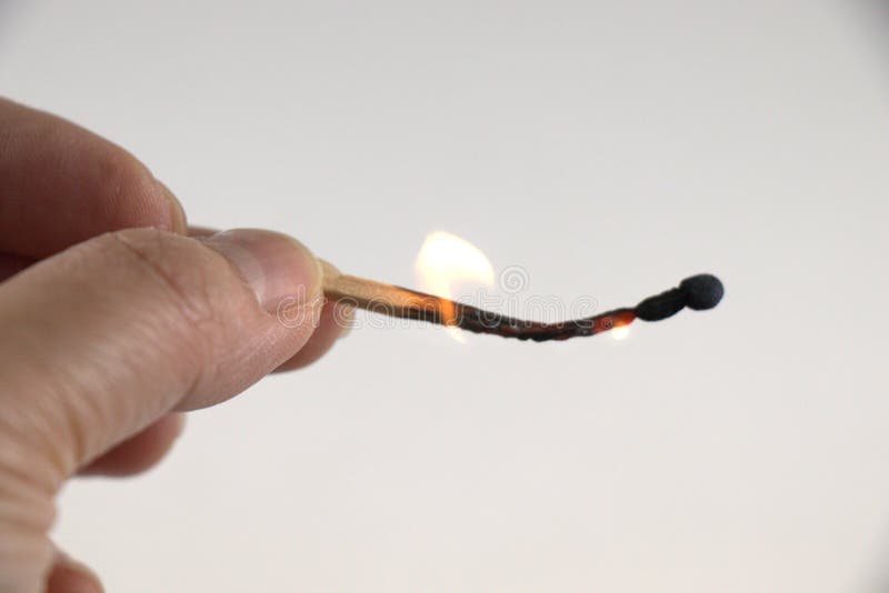 Burning Matchstick on Hand Closeup Stock Photo - Image of human, bright ...