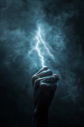 Hand Holding Lightning Bolt Stock Illustrations – 576 Hand Holding ...
