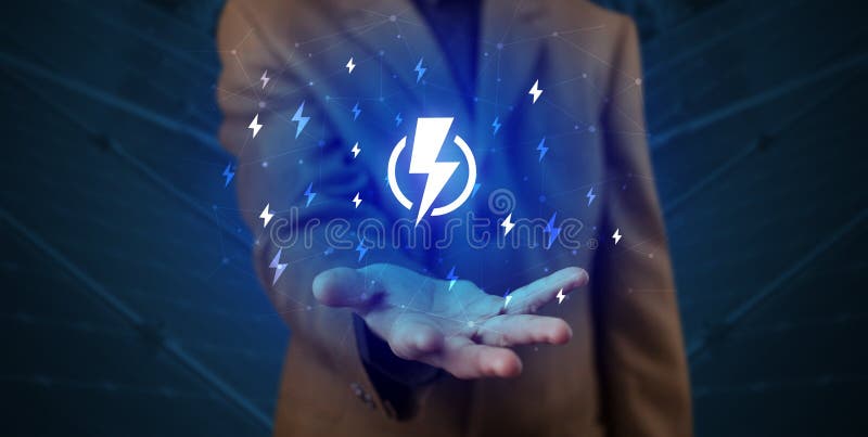 Holding lightning stock image. Image of explosion, concept - 32646195