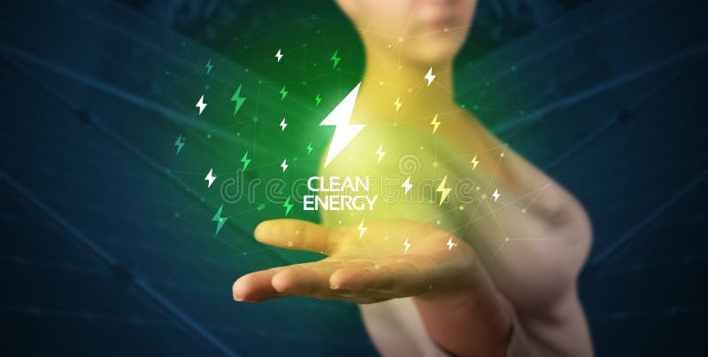 Hand Holding Lightning Bolt Stock Photo - Image of hand, holding: 164698216