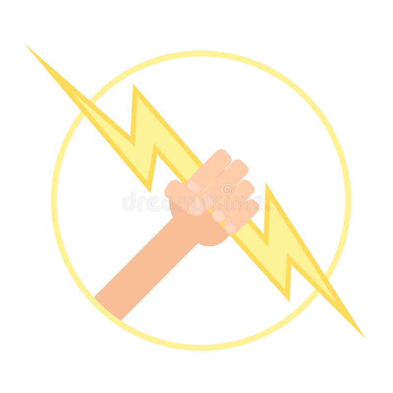 Hand Holding Lightning Bolt Stock Illustrations – 502 Hand Holding ...