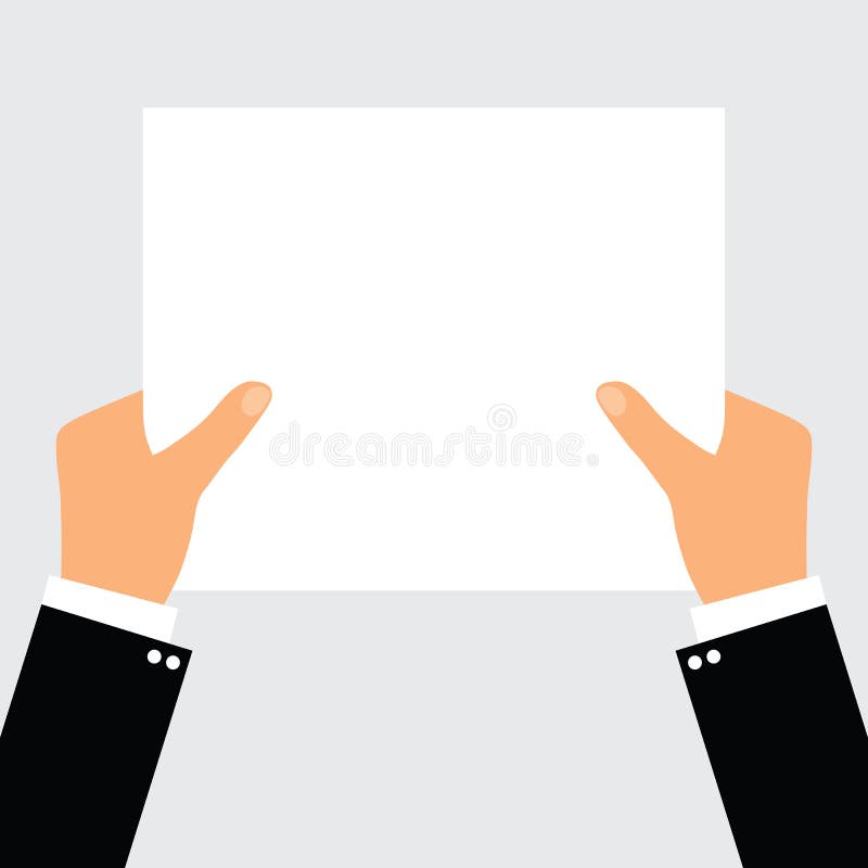 Hand Holding a List of Paper Flat Stock Vector - Illustration of ...