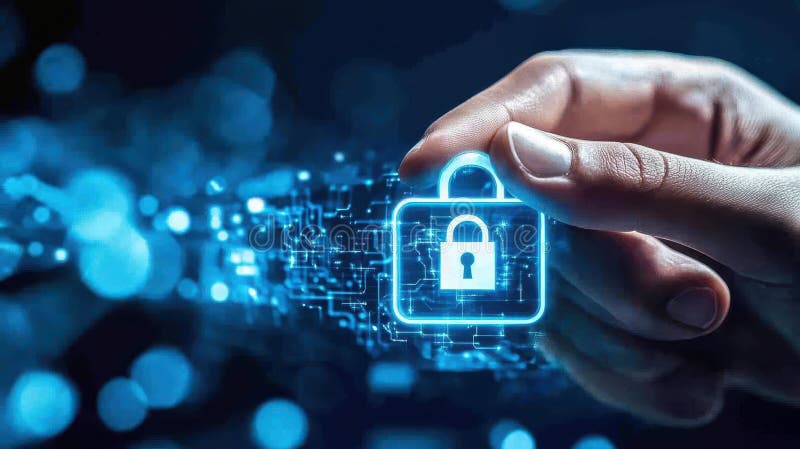 Hand Holding Locked Padlock, Symbolizing Security, Protection, and Data ...