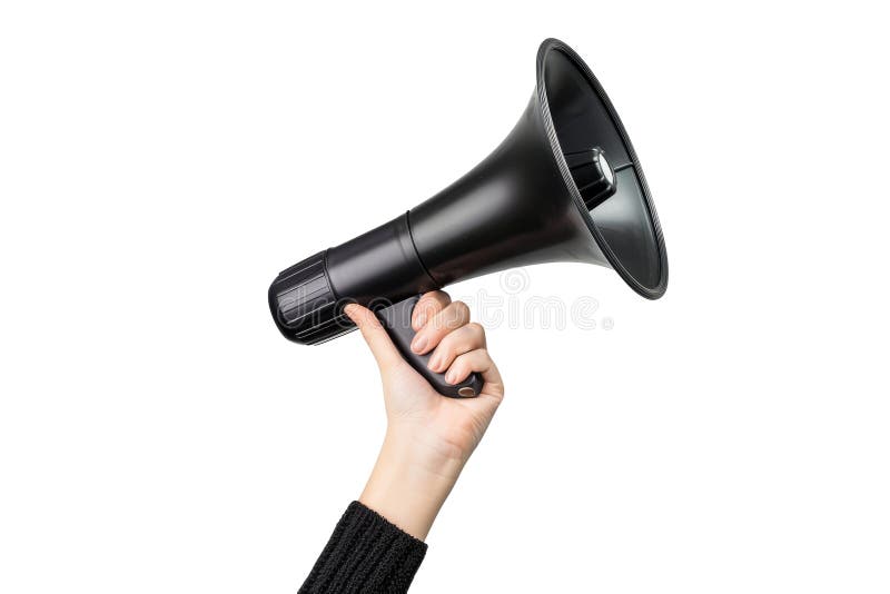 Hand Holding a Loud Speaker Megaphone Stock Image - Image of voice ...