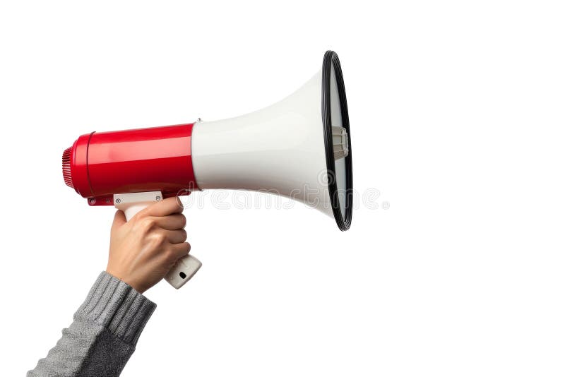 Hand Holding a Loud Speaker Megaphone Stock Photo - Image of ...