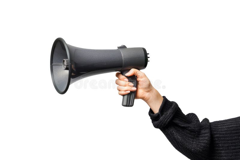 Hand Holding a Loud Speaker Megaphone Stock Photo - Image of ...