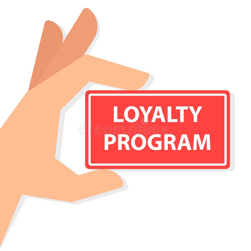 Hand Holding Loyalty Program Card Stock Vector - Illustration of ...