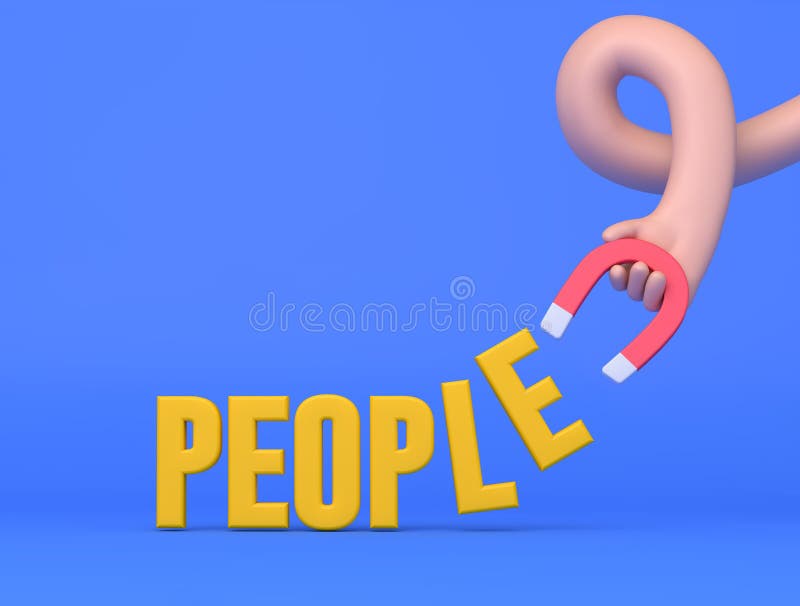 Magnet Pulling People Stock Illustrations – 168 Magnet Pulling People ...