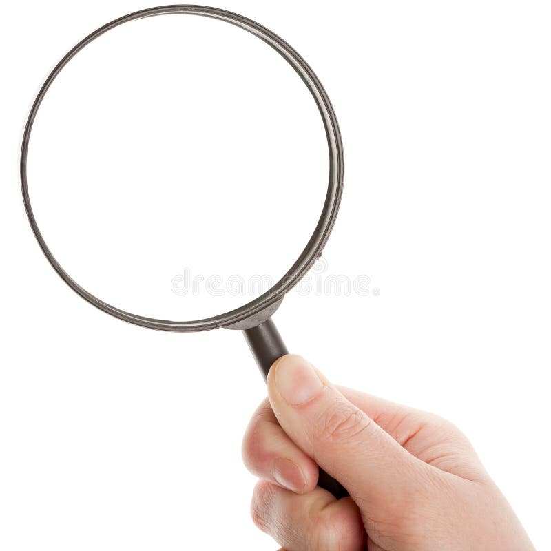 Hand with magnifying glass stock photo. Image of detective - 21905850