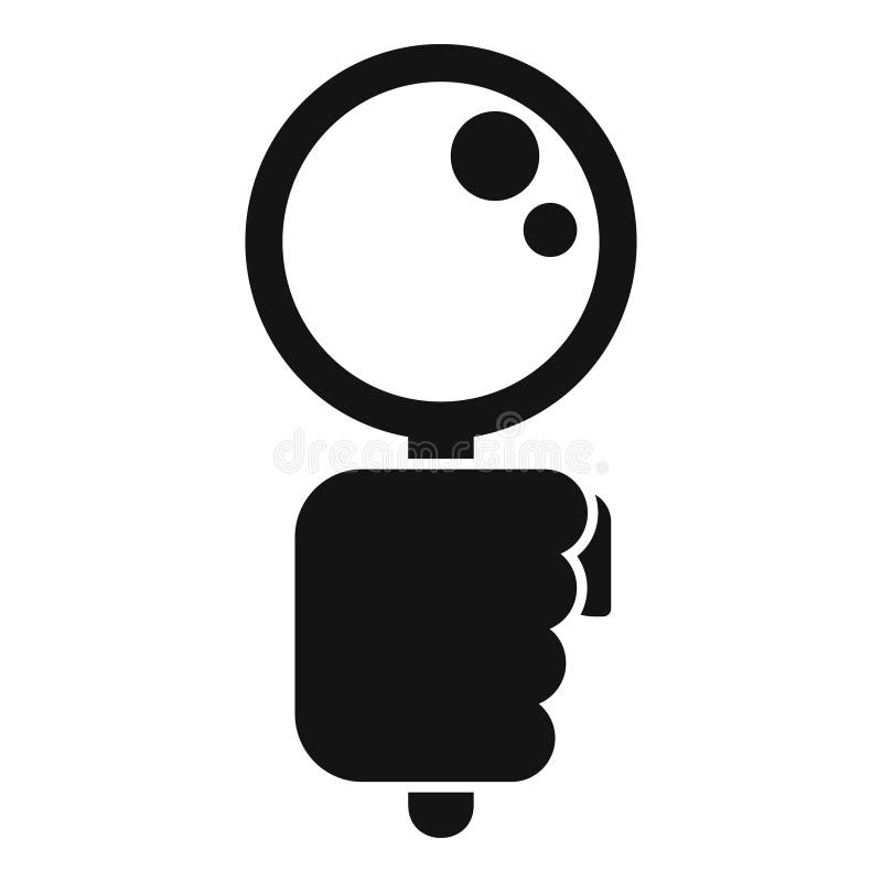 Hand Holding Magnifying Glass Icon Stock Vector - Illustration of ...