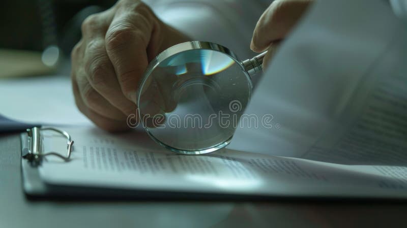 The Magnifying Glass Examination.AI Generated Stock Image - Image of ...