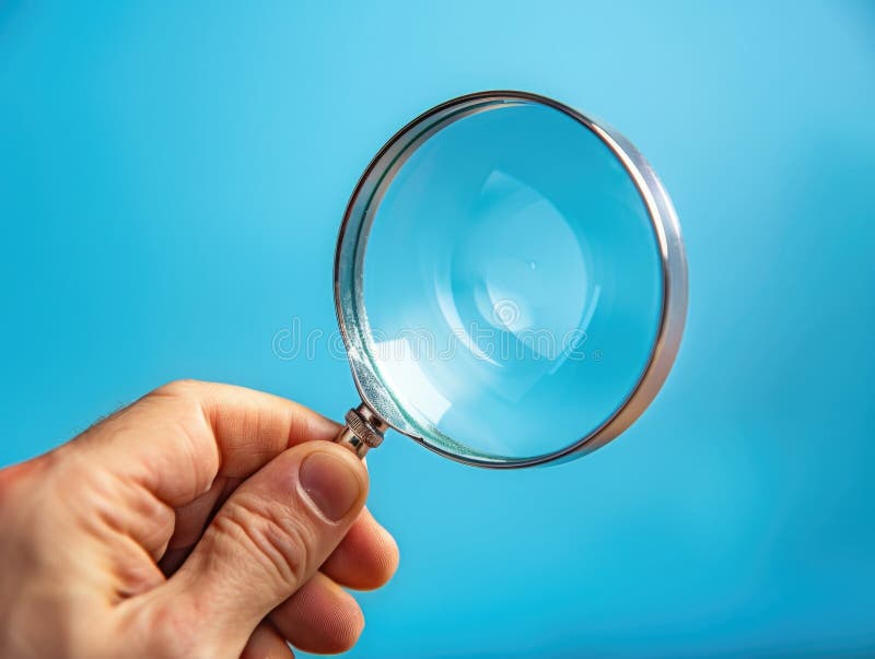 Hand Holding Magnifying Glass Stock Photo - Image of observation ...