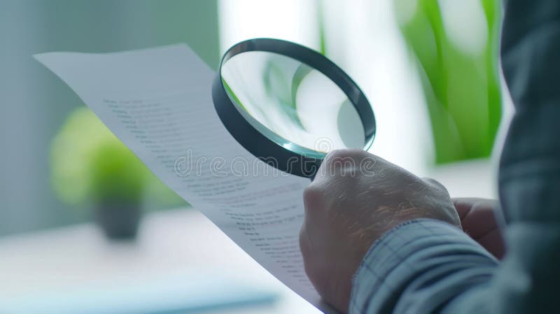 The Hand Holding Magnifying Glass. AI Generated Stock Illustration ...