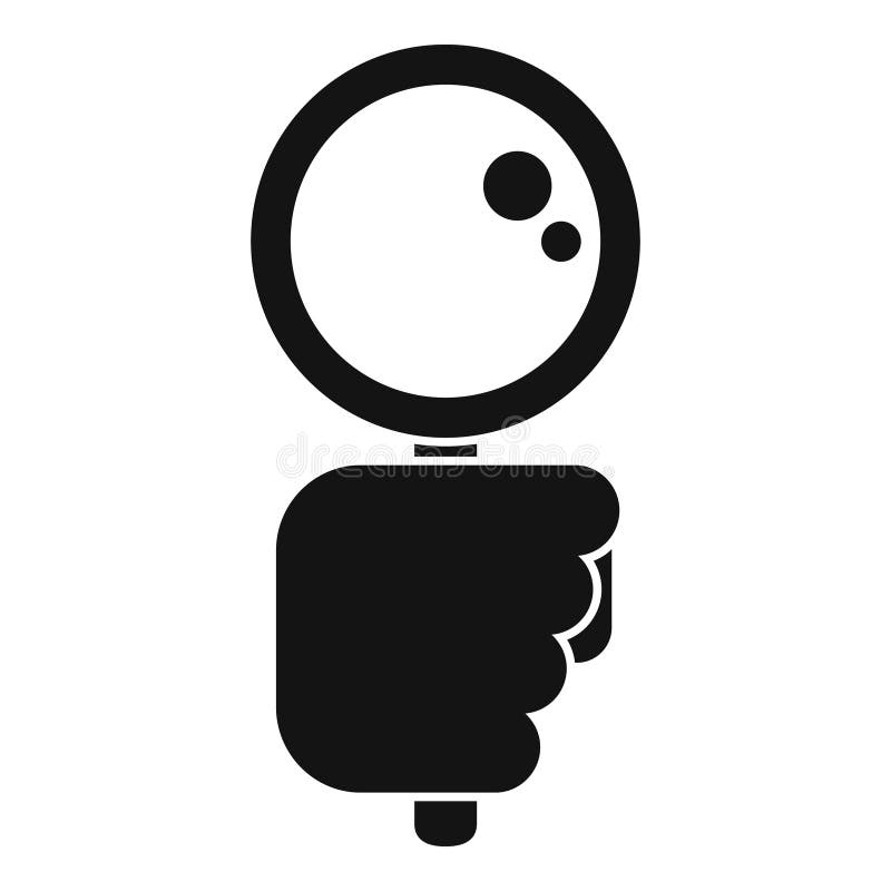 Hand Holding Magnifying Glass Searching Concept Icon Stock Illustration ...