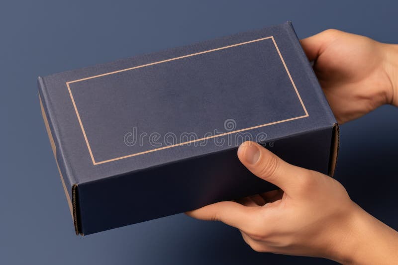 A Hand Holding a Mailing Box Mockup Delivery Service Concept Photo ...