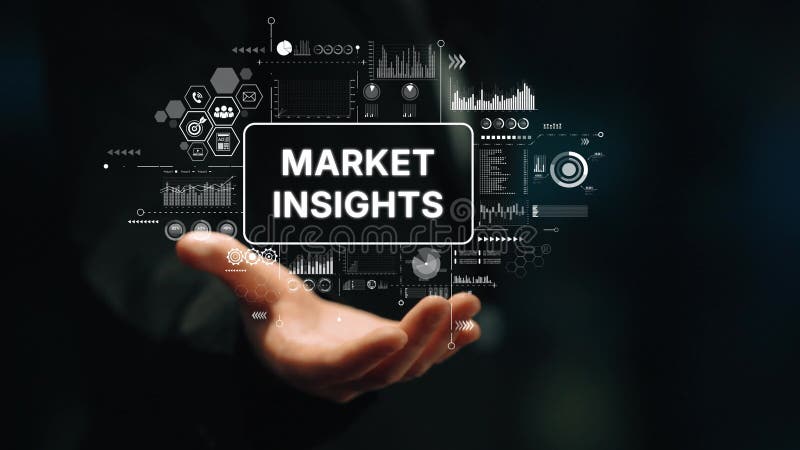 Hand Holding Market Insights Data Visuals with Analytics Graphs and ...