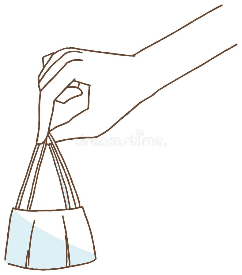 Hand Holding a Mask String Illustration Stock Vector - Illustration of ...