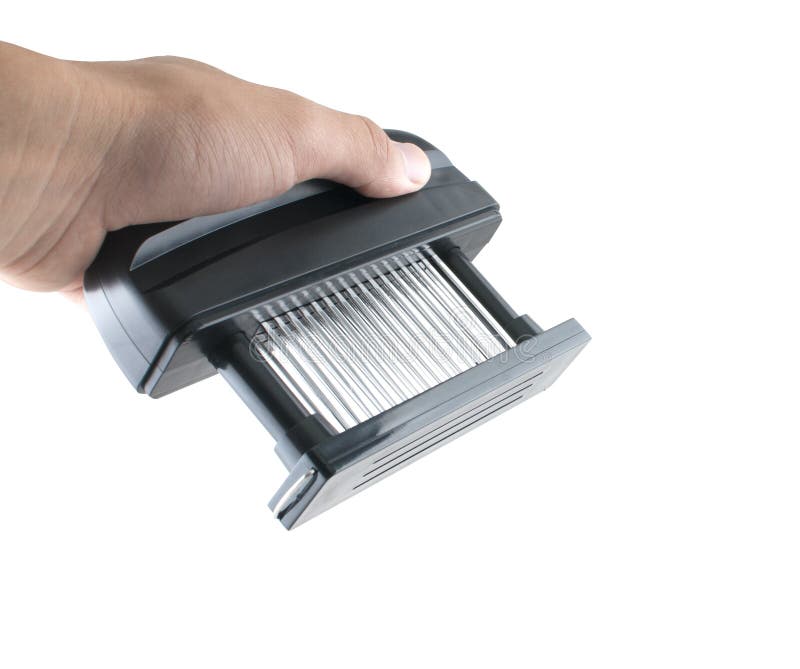 Hand Holding a Meat Tenderizer Device Stock Image - Image of device ...