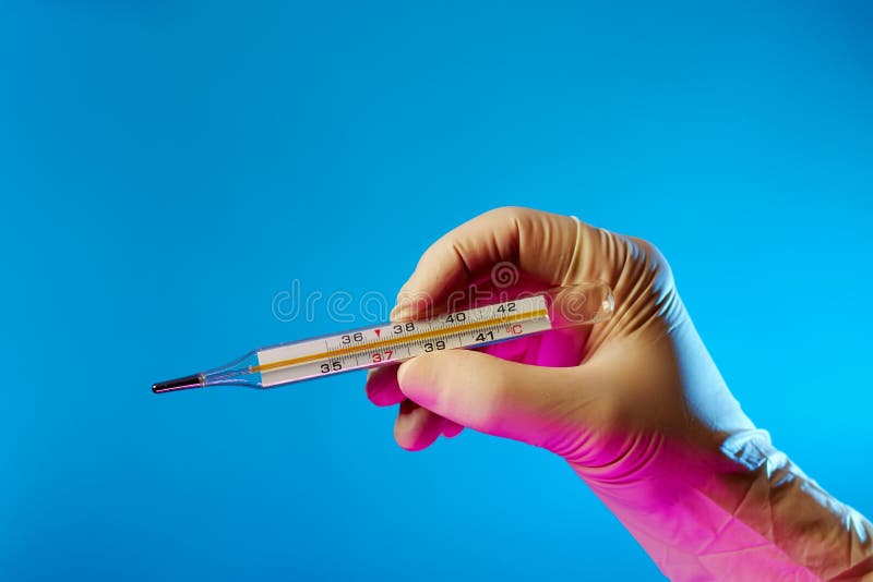 Hand Holding Medical Thermometer Stock Photo - Image of body ...