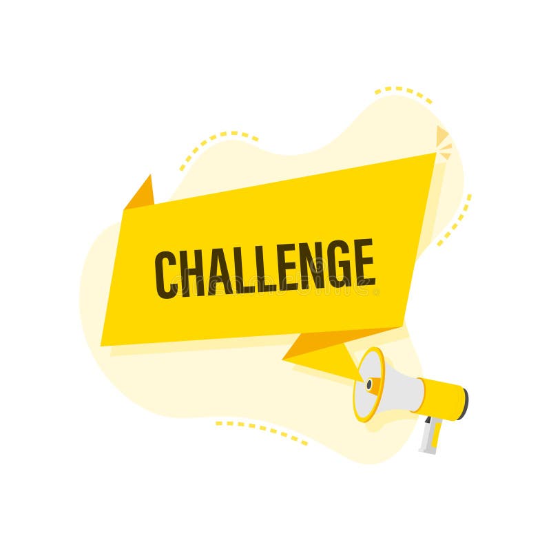 Challenge Banner Template. Challenge Ribbon Label Stock Vector ...
