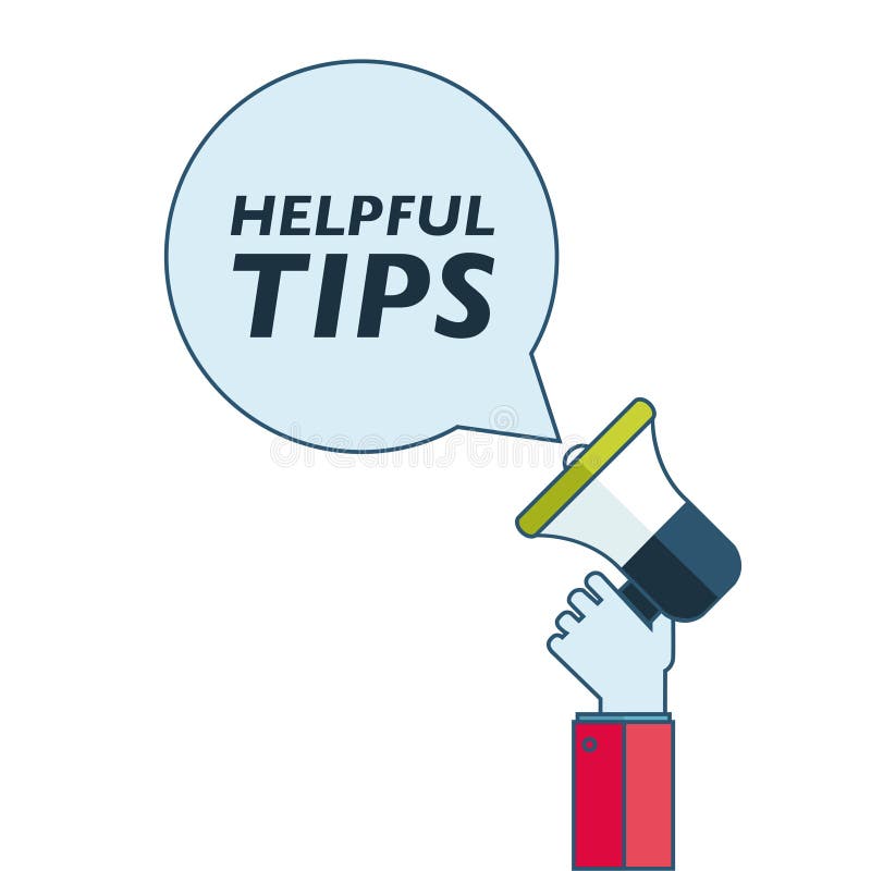 Hand Holding Megaphone - Helpful Tips. Vector Eps Stock Vector ...