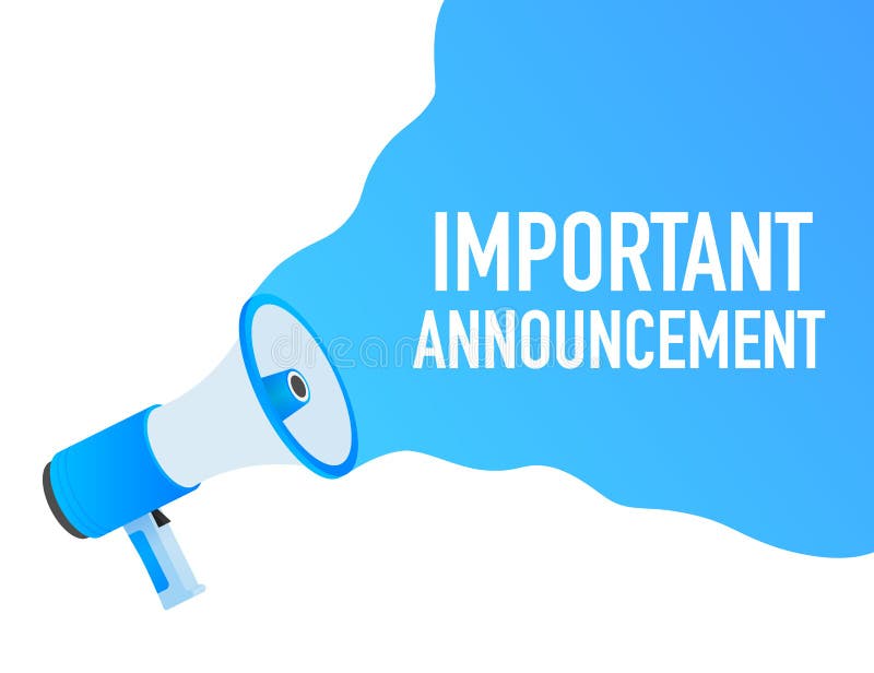 Important Announcement Written on Speech Bubble. Advertising Sign Stock ...