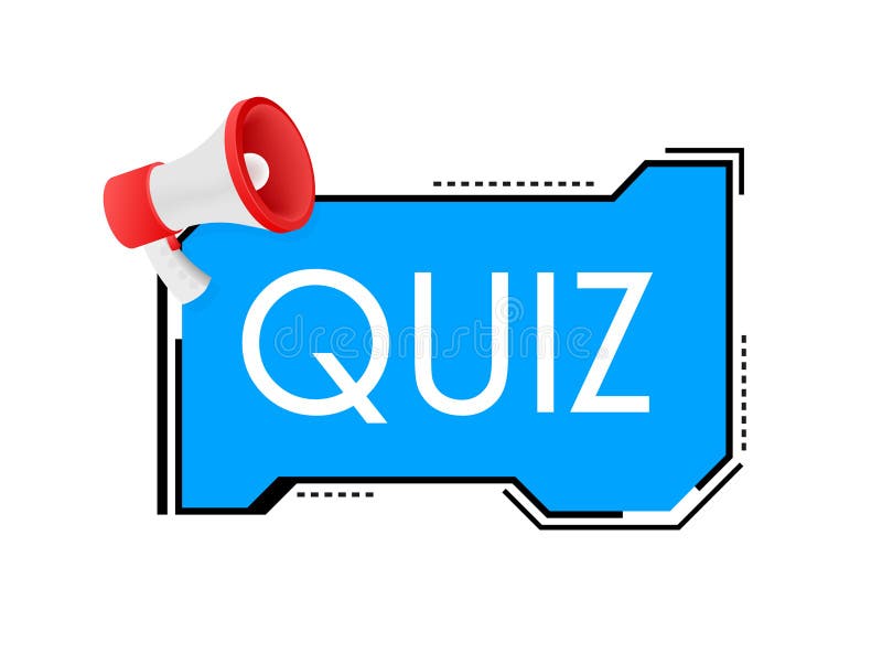 Hand Holding Megaphone - Quiz. Vector Stock Illustration. Stock Vector ...