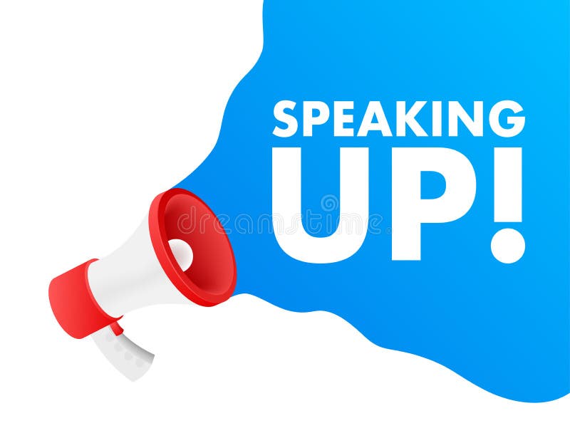 Hand Holding Megaphone with Speak Up. Megaphone Banner. Web Design ...