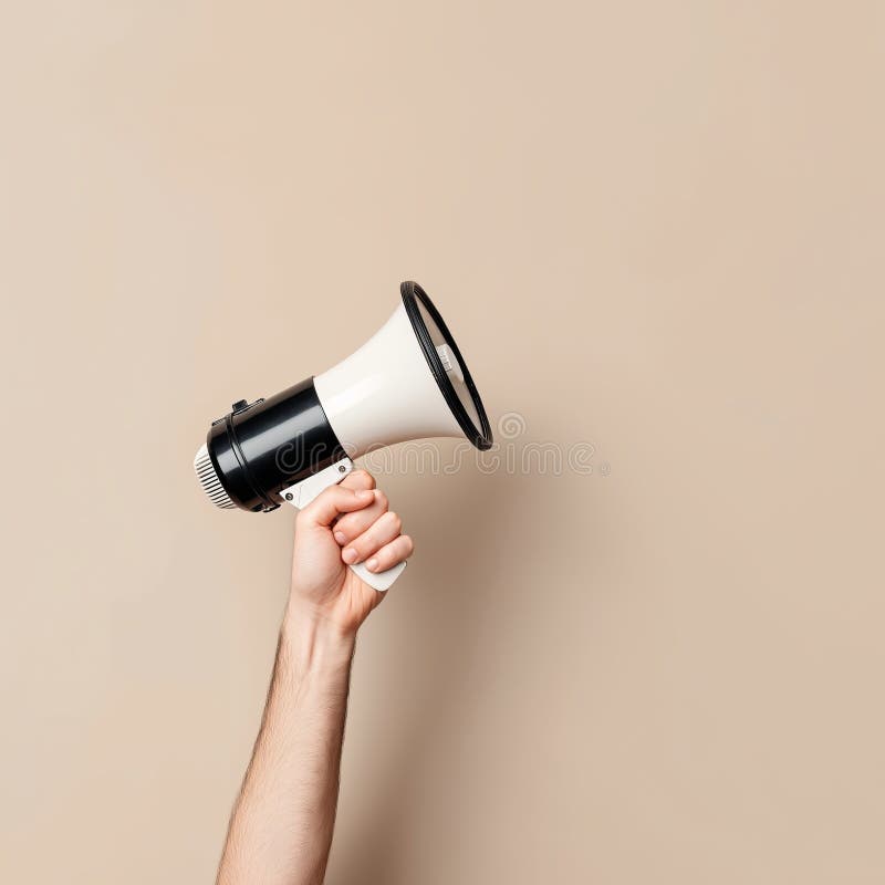 A Hand Holding a Megaphone Symbolizing the Call for Awareness and ...