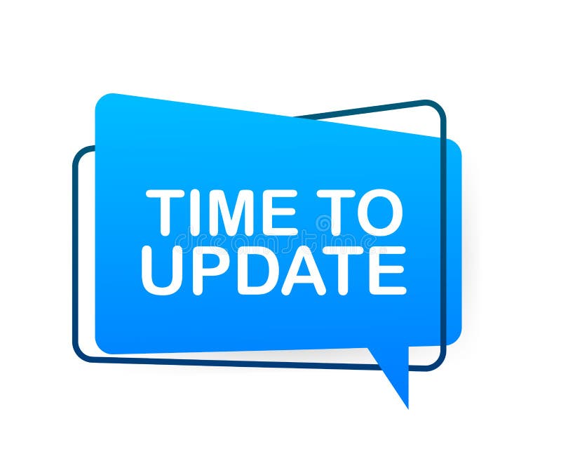 Hand Holding Megaphone with Time To Update. Megaphone Banner Stock ...