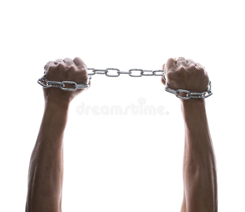 Businessman Shackled in the Iron Ball and Chain Stock Image - Image of ...