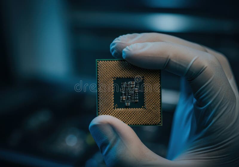 Hand Holding Microprocessor Chip Laboratory Setting Stock Photos - Free & Royalty-Free Stock ...