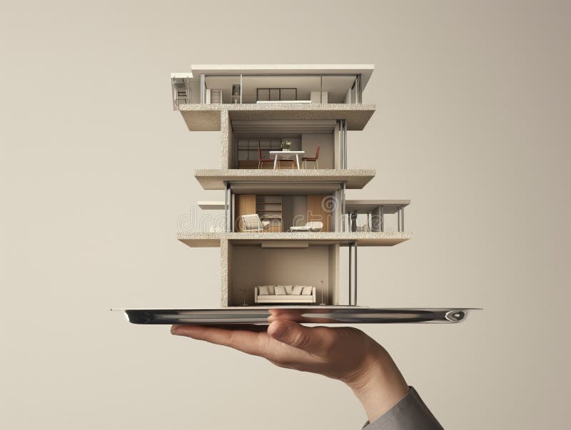 Hand Holding Miniature Multi-Level House Model Stock Image - Image of ... Hand Holding Miniature Multi-Level House Model Stock Image - Image of ...