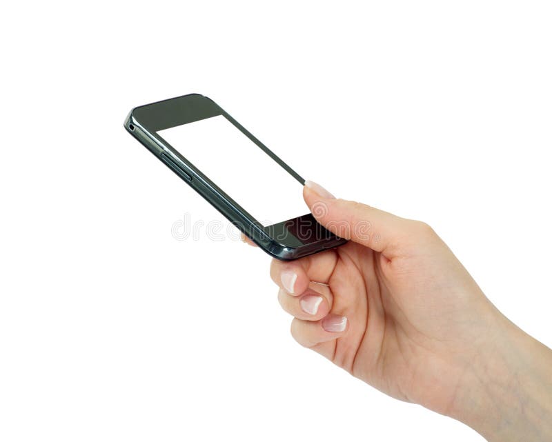 Hand holding mobile stock photo. Image of concept, cellphone - 24317540