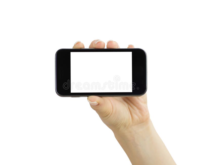 Hand holding mobile stock image. Image of electronic - 271631689