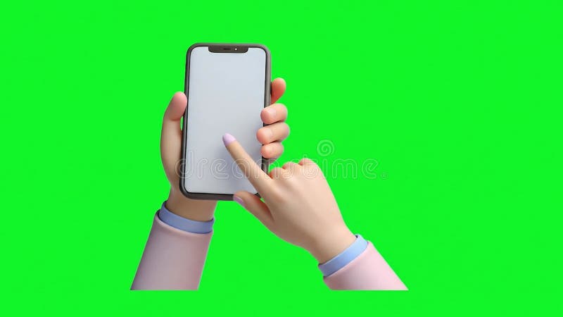 Hand Holding Mobile Phone Animation Stock Footage - Video of business ...