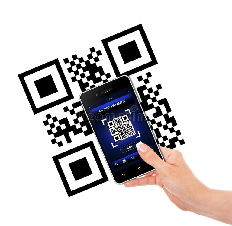 Hand Holding Qr Code Stock Illustrations – 649 Hand Holding Qr Code ...