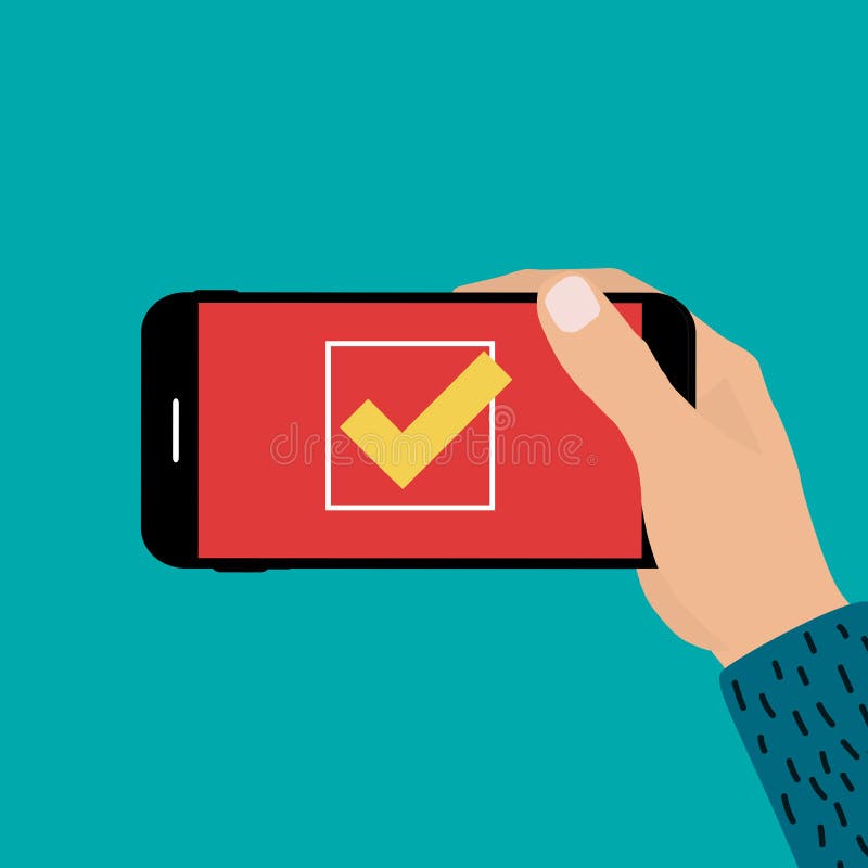 Hand with Mobile Phone Mockup. Illustration AI Generative Stock ...