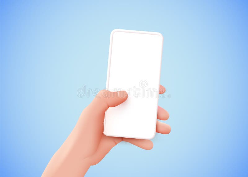 Hand Holding Mobile Smart Phone with Blank Screen. Modern Mockup Stock ... Hand Holding Mobile Smart Phone with Blank Screen. Modern Mockup Stock ...