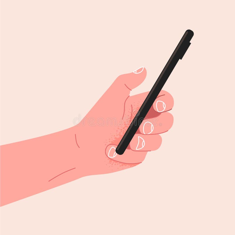 Hand Holding Mobile Smart Phone. Modern Mockup Stock Vector ... Hand Holding Mobile Smart Phone. Modern Mockup Stock Vector ...