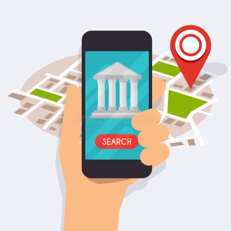 Bank search engine logo stock vector. Illustration of grey - 79879343