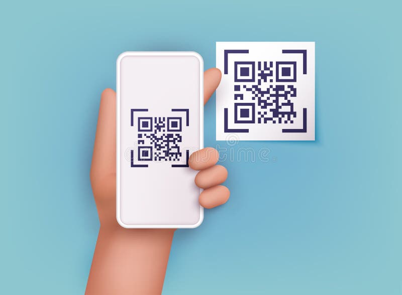 Scan QR Code To Mobile Phone. Electronic , Digital Technology, Barcode ...