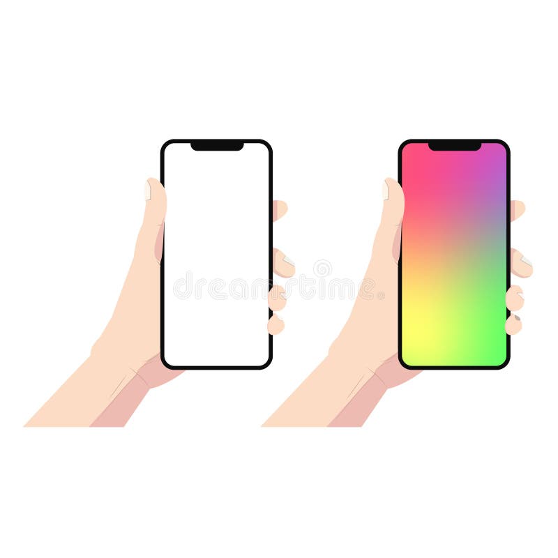 Hand Holding Mobile, Holding Mobile Template Stock Vector ...