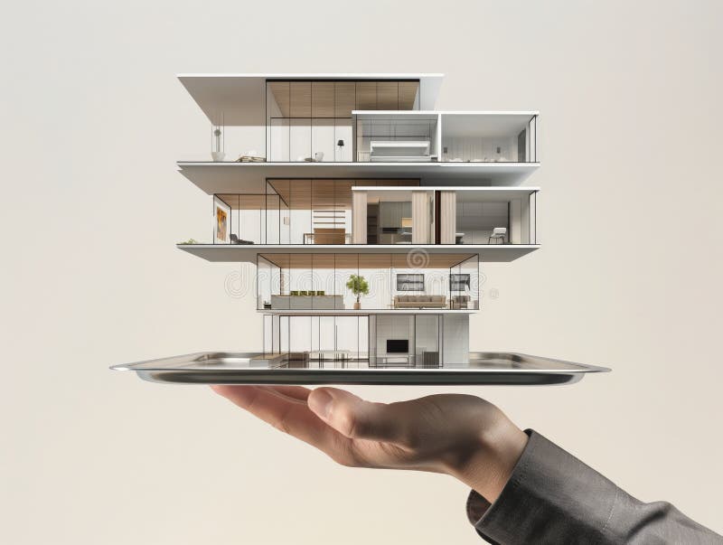 Hand Holding Modern Multi-Level House Model Stock Photo - Image of ... Hand Holding Modern Multi-Level House Model Stock Photo - Image of ...