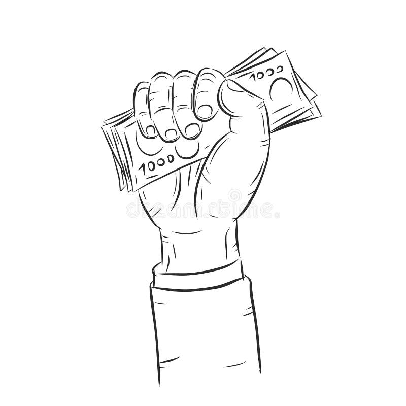 Hand Holding Money Stock Illustrations – 46,327 Hand Holding Money ...