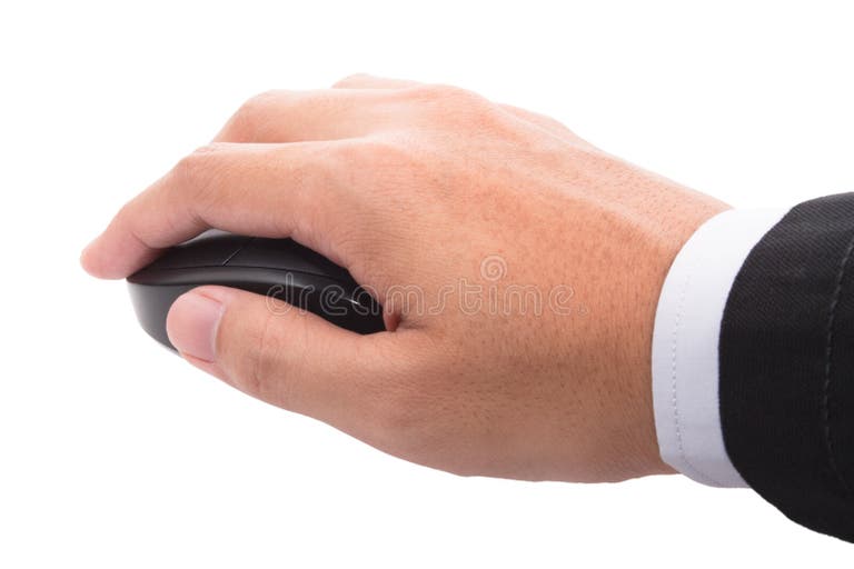 Hand holding mouse stock photo. Image of isolated, black - 23053300