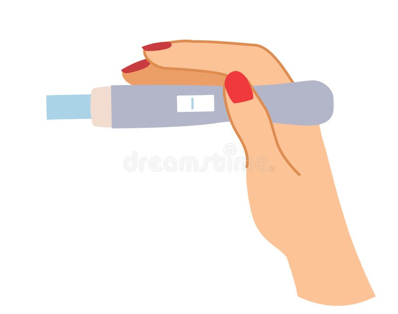 Hand Holding Negative Pregnancy Test Stock Vector - Illustration of ... Hand Holding Negative Pregnancy Test Stock Vector - Illustration of ...