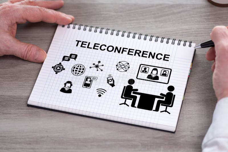 Teleconference Concept. Handsome Young Businessman Making Video Call ...